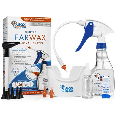 Waxbgone Ear Wax Removal Kit With Softspray Tips Safe And Effective