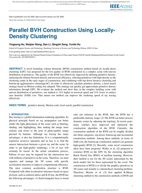 pdf parallel bvh construction using locally density clustering