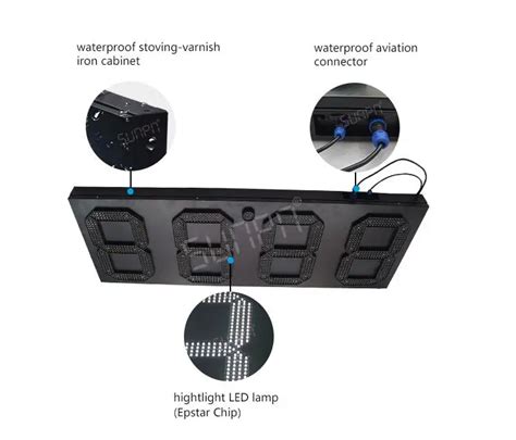 Digit Segment LED Display Gas Station Price Sign Inchgas Station Price Led Sign Board