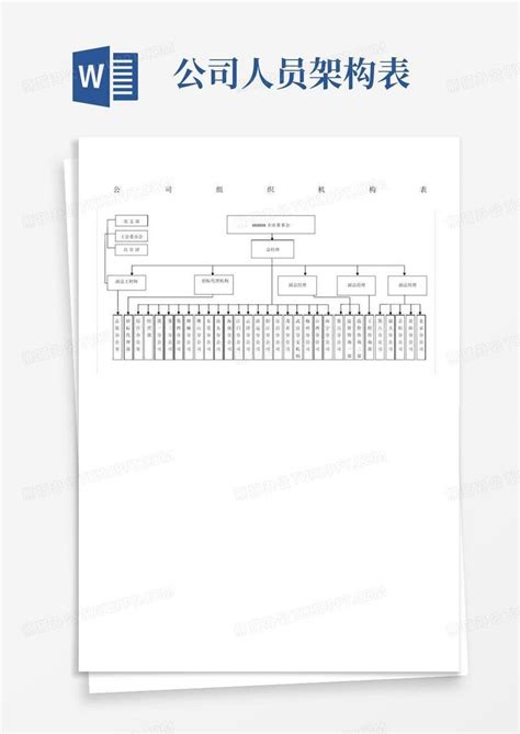 公司组织架构表word模板下载 编号qvjojnea 熊猫办公