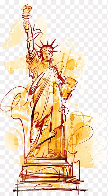 자유의 여신상 기치 불꽃 Png Pngegg