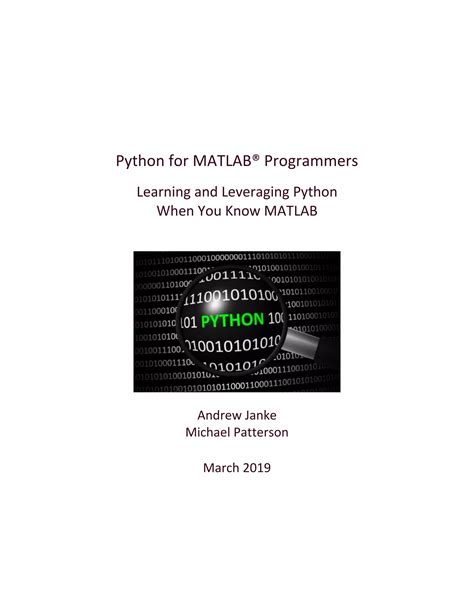 python for matlab programmers pdf