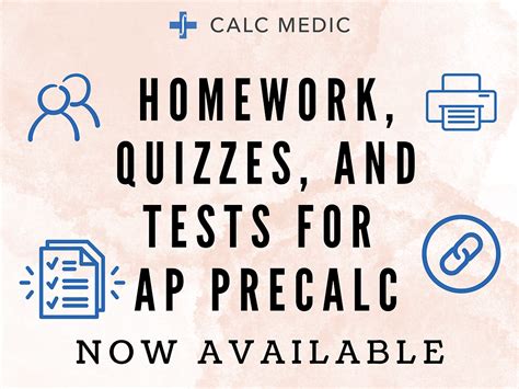 Homework Quizzes And Tests For Ap Precalc Now Available