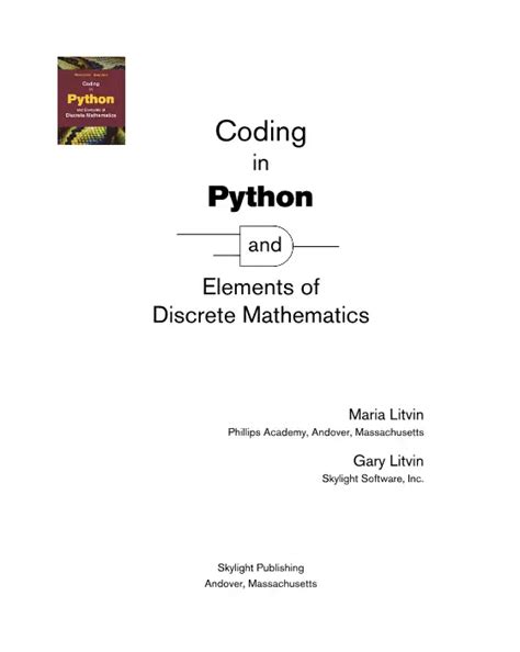 Coding In Python And Elements Of Discrete Mathematics Companion Web Site — Docslib