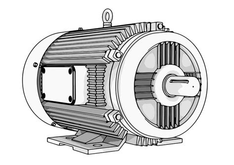 Premium Vector Electric Motor Sketch On White Background Vector