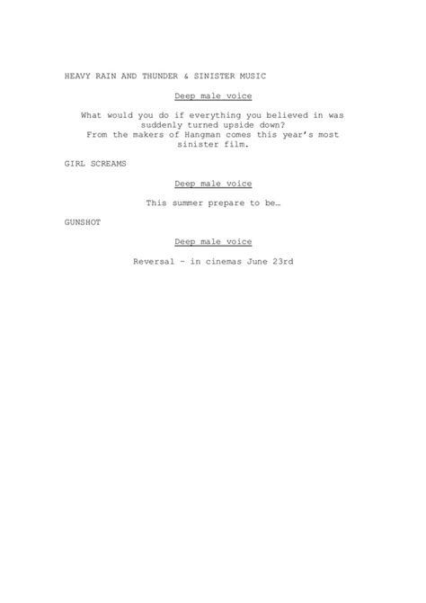 Heavy Rain And Thunder Script Doc