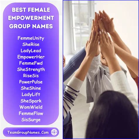 550 Female Empowerment Group Names For Inspiring Women