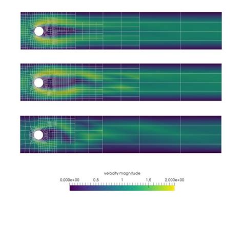 Snapshots Of The Velocity Magnitude Of The Primal Navier Stokes Problem