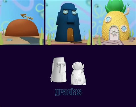 Spongebob 3d Modeling Behance Behance