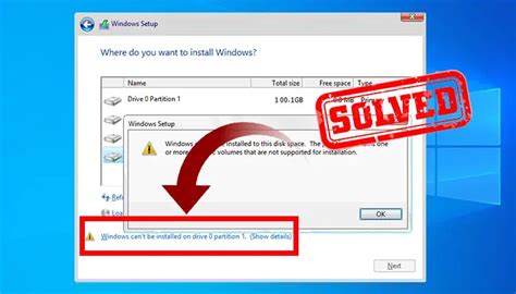Fix Windows Cannot Be Installed On Drive Partition Working Wingeek