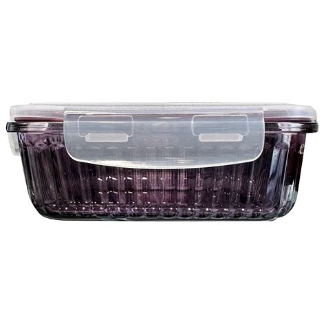 Farberware Embossed Glass Container Plum 2 Pack Giant Tiger