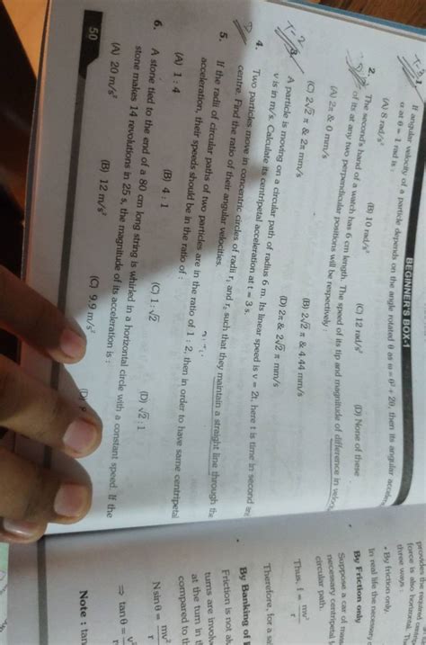 A Particle Is Moving On A Circular Path Of Radius 6 M Its Linear Speed I