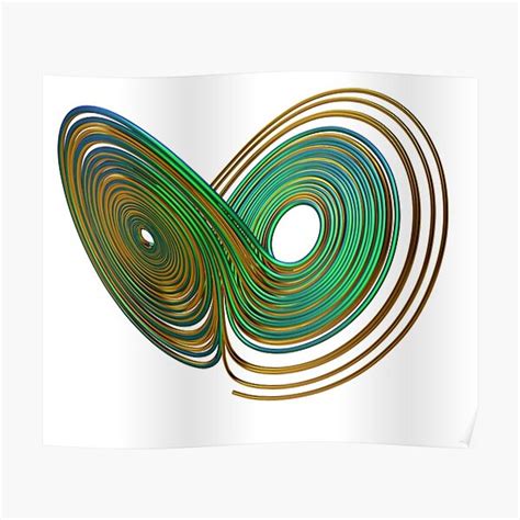 Chaos Theory Butterfly Effect Lorenz Chaotic Attractor 10 Premium Matte Vertical Poster Sold