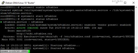 Базовая настройка брандмауэра Debian Gnu Linux 10 Buster с помощью Nftables Блог It Kb