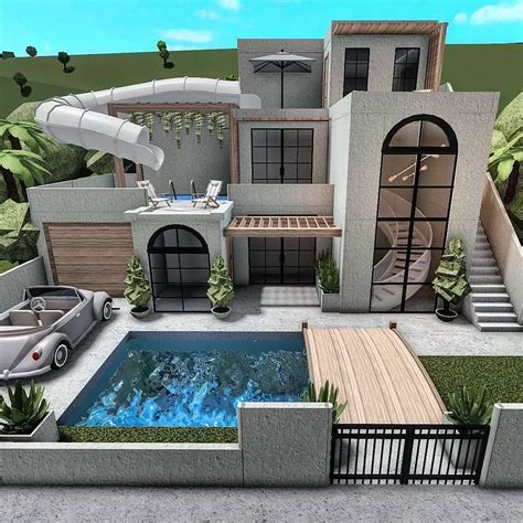 Dream House Bloxburg Beach House Modern Tropical House Diy House Plans