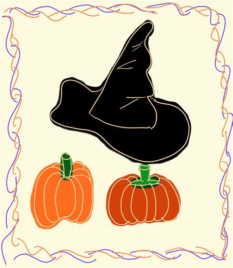 Download Pumpkins Witch Hat Poster Royalty Free Stock Illustration