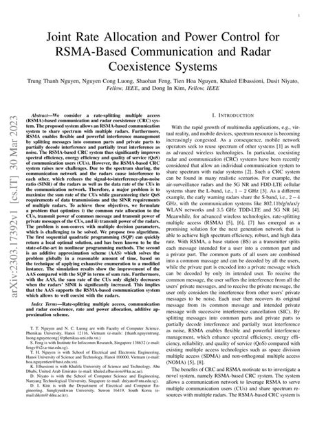 Joint Rate Allocation And Power Control For Rsma Based Communication