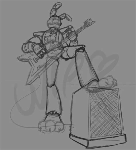 Glamrock Bonnie Fnaf Drawings Sketches Fnaf Art