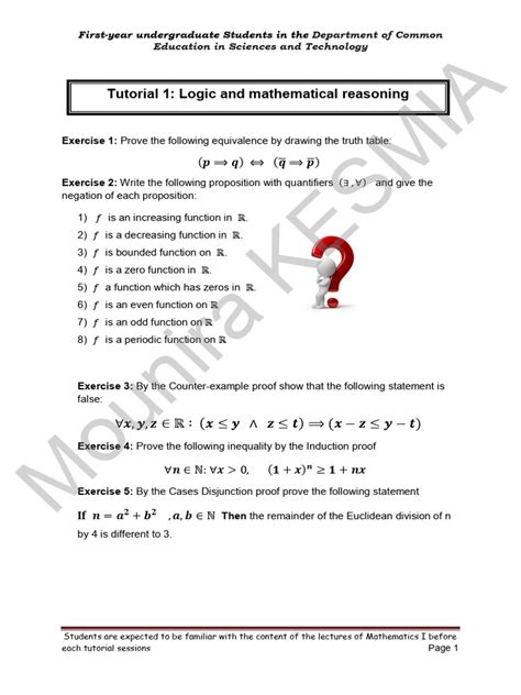Tutorial 1 Logic Reasoning Pdf Computers