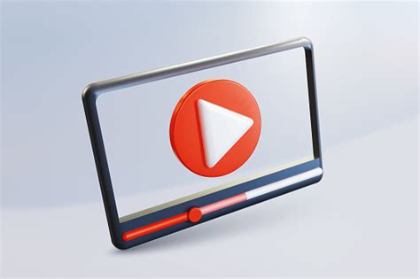 원근감보기 소셜 미디어 개념에서 최소한의 비디오 플레이어 또는 미디어 플레이어 인터페이스 사실적인 3d 벡터 일러스트 레이 션 3차원 형태에 대한 스톡 벡터 아트 및 기타