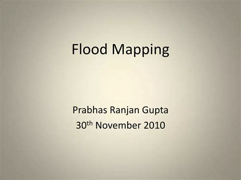 Flood Mapping Using Gis Pptx