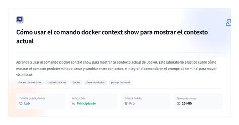 Cómo Usar El Comando Docker Context Show Para Mostrar El Contexto Actual Labex