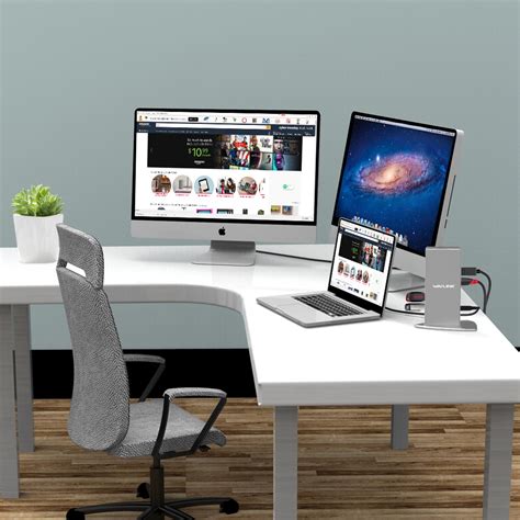 Wavlink USB C Vertical Aluminum Ultra K Dual K HD Multiple Display Universal Docking Station