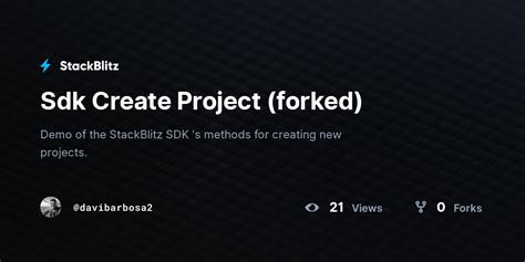 Sdk Create Project Forked StackBlitz