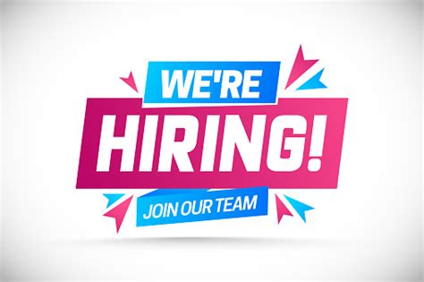 채용 채용 오픈 공석 디자인 정보 라벨 템플릿 우리는 우리의 팀 발표 레터링에 가입 고용하고 있습니다 구인 중에 대한 스톡 벡터 아트 및 기타 이미지 Istock