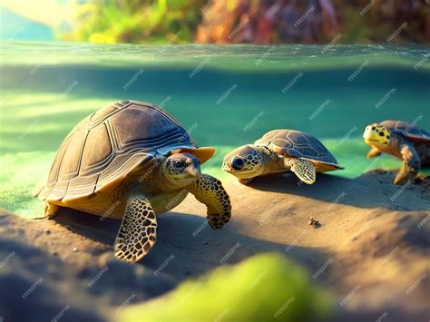 Premium Photo Pictures Of Big Turtles In Natural Environment