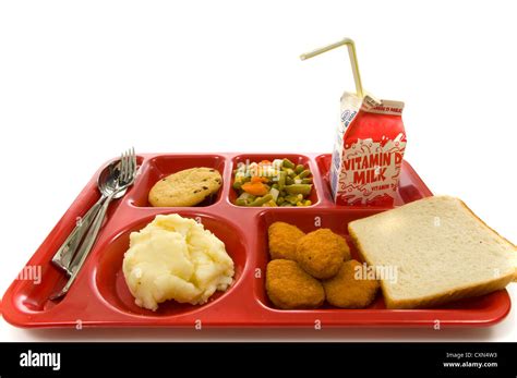 Cartoon School Lunch Tray