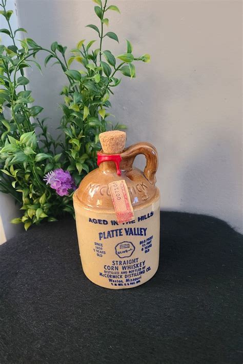 Vintage Mccormick Whiskey Jug Platte Valley Corn Whiskey Stoneware