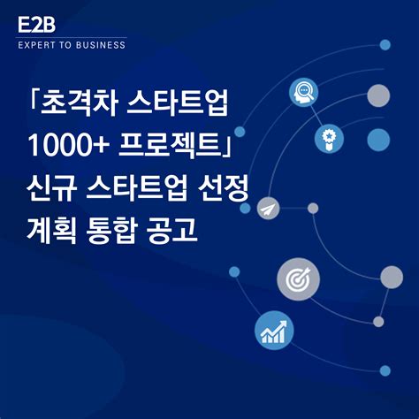 ｢초격차 스타트업 1000 프로젝트｣ 신규 스타트업 선정 계획 통합 공고 윌랩