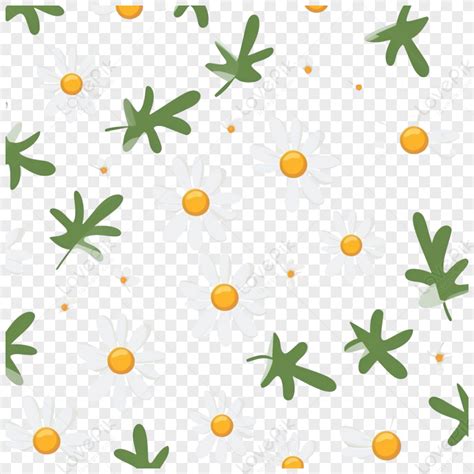 Cute Flat Style Tiny White Daisy Flower Seamless Patternnaturesweet Png Picture And Clipart