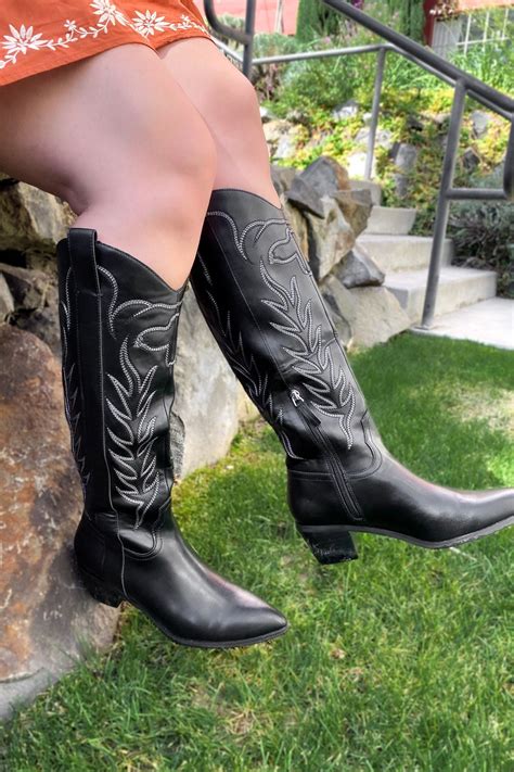 Charolette Black Cowgirl Boots Terra Cotta Gorge Co