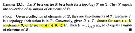 Confusion About A Basis For A Topology Mathematics Stack Exchange