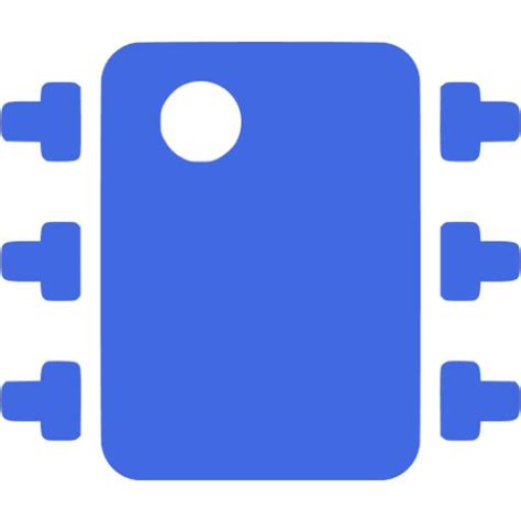 Royal Blue Integrated Circuit Icon Free Royal Blue Integrated Circuit Icons
