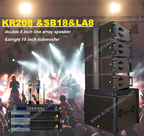 ACTPRO Audio Double Inch Line Array System Pcs KR Pcs SB LA Amplifier Inch Line
