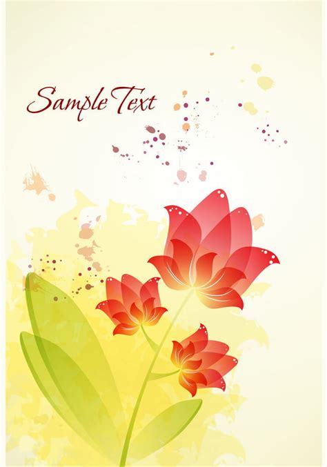 봄 꽃 배경 벡터 Ai Eps Uidownload