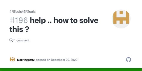 Help How To Solve This · Issue 196 · 4rtools4rtools · Github