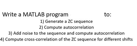 Zc Sequence • The U Th Root Zc Sequence Use Nzc