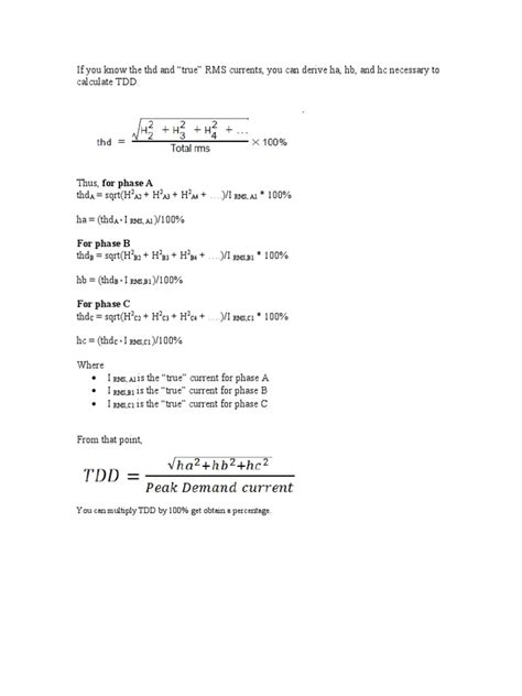 Cm4 Little Thd Tdd Calculation Pdf
