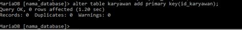 Cara Membuat Primary Key Di Mysql Xampp Cmd Belajar Mudah