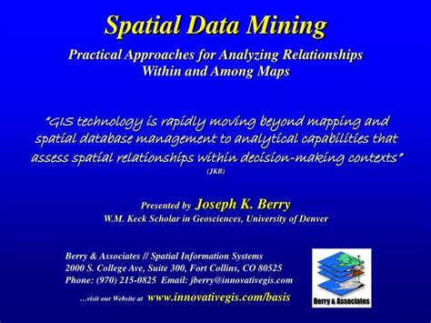 Ppt Spatial Data Mining Practical Approaches For Analyzing