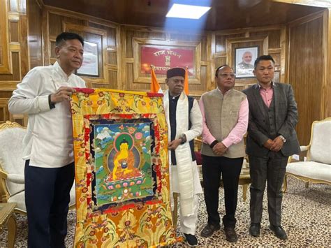 Sikyong Meets Hp Governor Shri Shiv Pratap Shukla Central Tibetan
