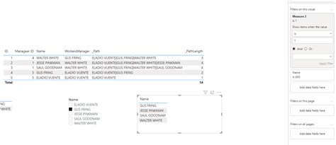 solved how to use hierarchy table in a filter visual microsoft fabric community