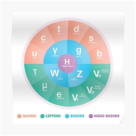 Standard Model Of Particle Physics Poster For Sale By Sciencecorner Redbubble
