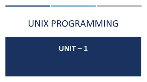 SOLUTION Unixprogramming Ppt Studypool