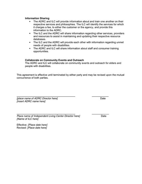 Memorandum Of Understanding In Word And Pdf Formats Page 2 Of 2