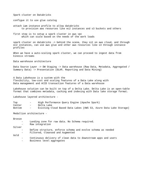 Spark Cluster On Databricks Pdf